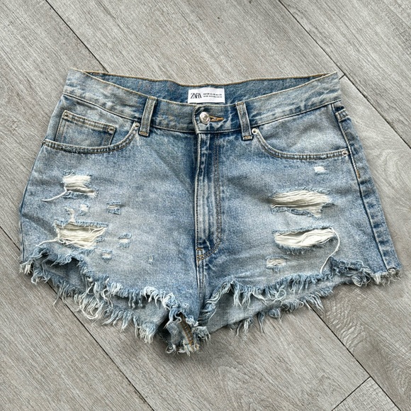 Zara | Shorts | Zara Denim Shorts Size 6 Light Denim 0 Cotton Jean Shorts Hm Mango | Poshmark